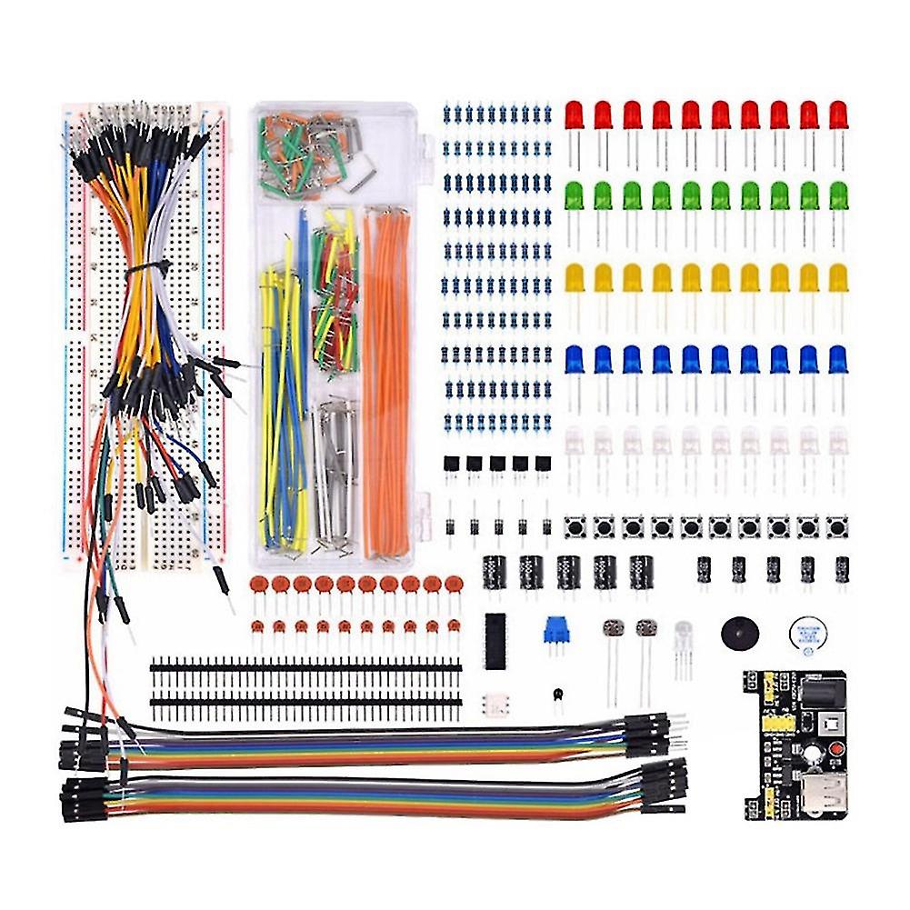 New Breadboard Set Electronics Component Starter Diy Kit With Plastic ...