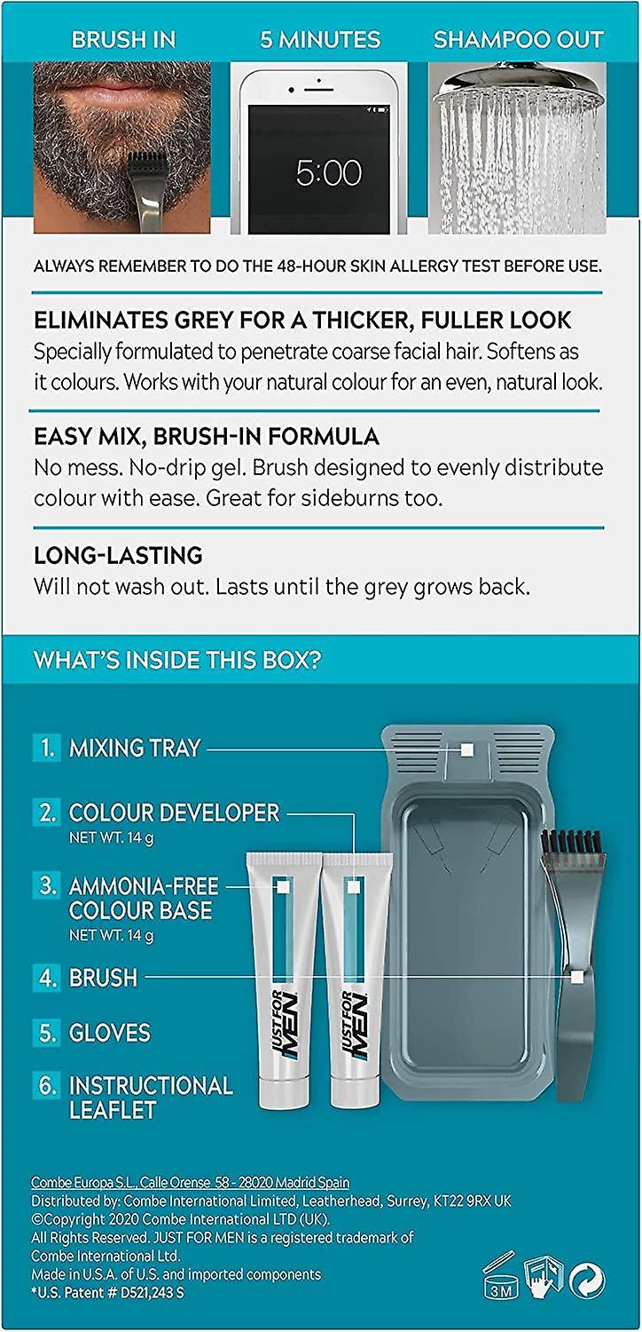 Just For Men Brush In Gel Moustache & Beard Hair Dye Medium Brown ï¿½ ...