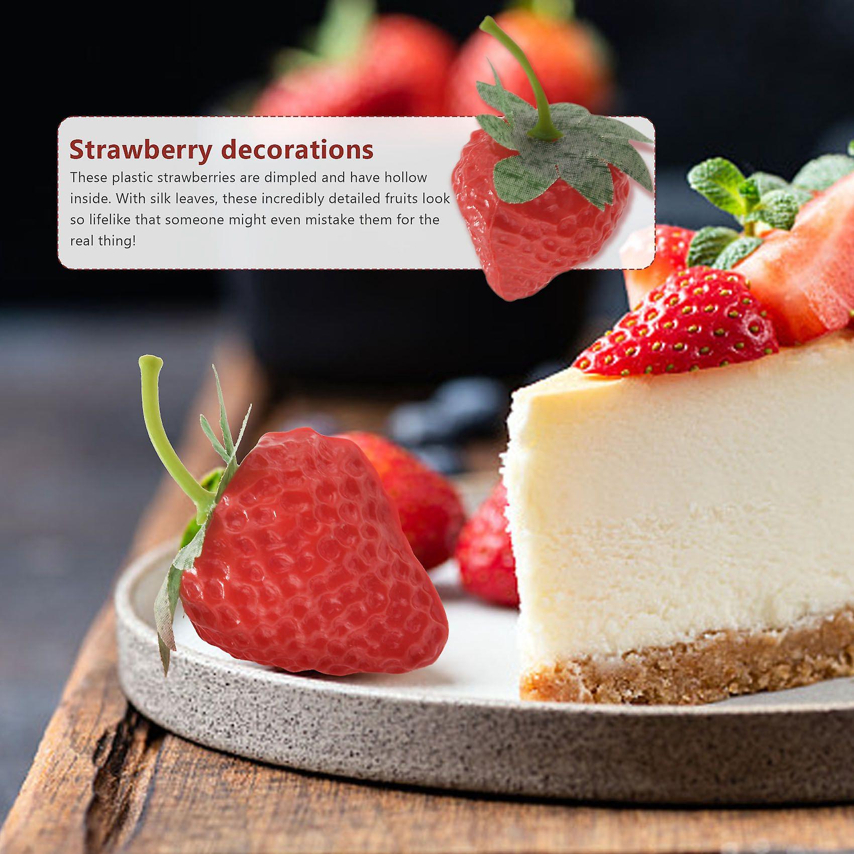 20 Pieces Artificial Strawberry Fruit Strawberries Photography Prop ...