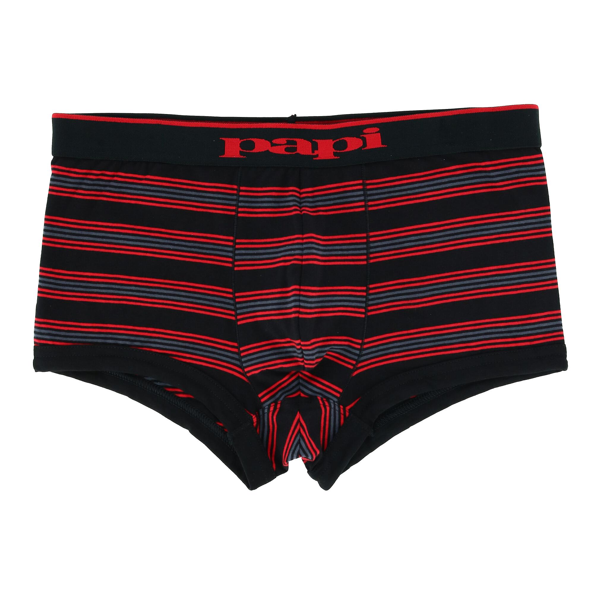 Papi Brazilian Cut Stripe and Solid Underwear Trunks (3 Pack) (Men ...