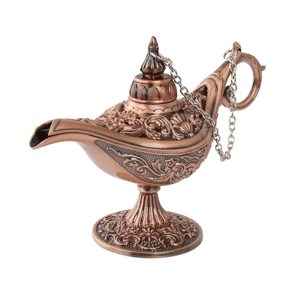 2 Pieces Vintage Metal Lamp Jewelry Display Storage Case Box Red Copper ...