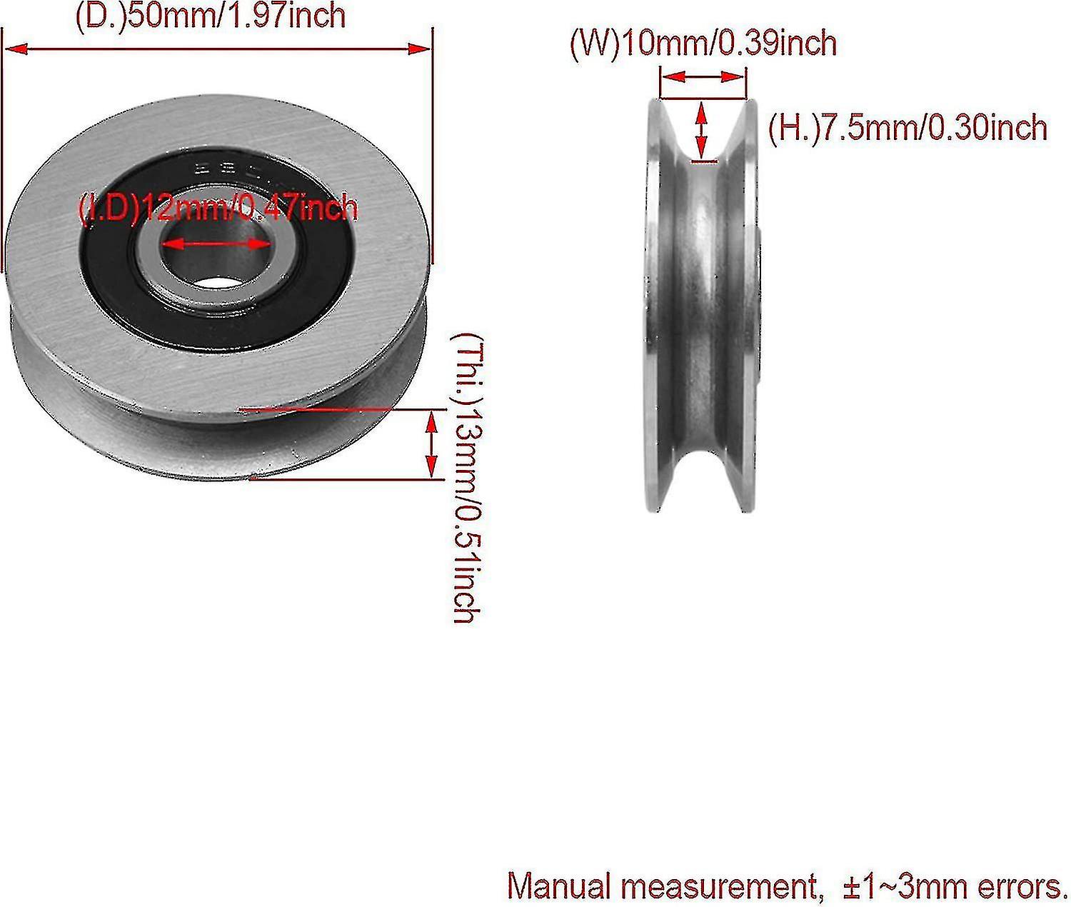 Sliding Bearings With U-shaped Wire Rope Pulley Steel Track Wheel Big ...