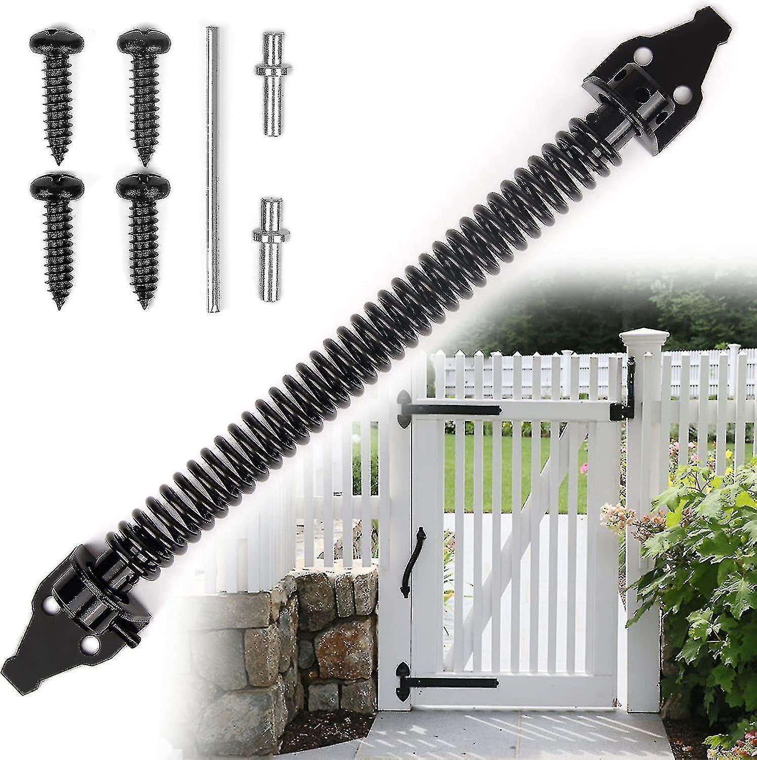 Self Closing Gate Spring Hardware Adjustable Metal Spring Closure For ...