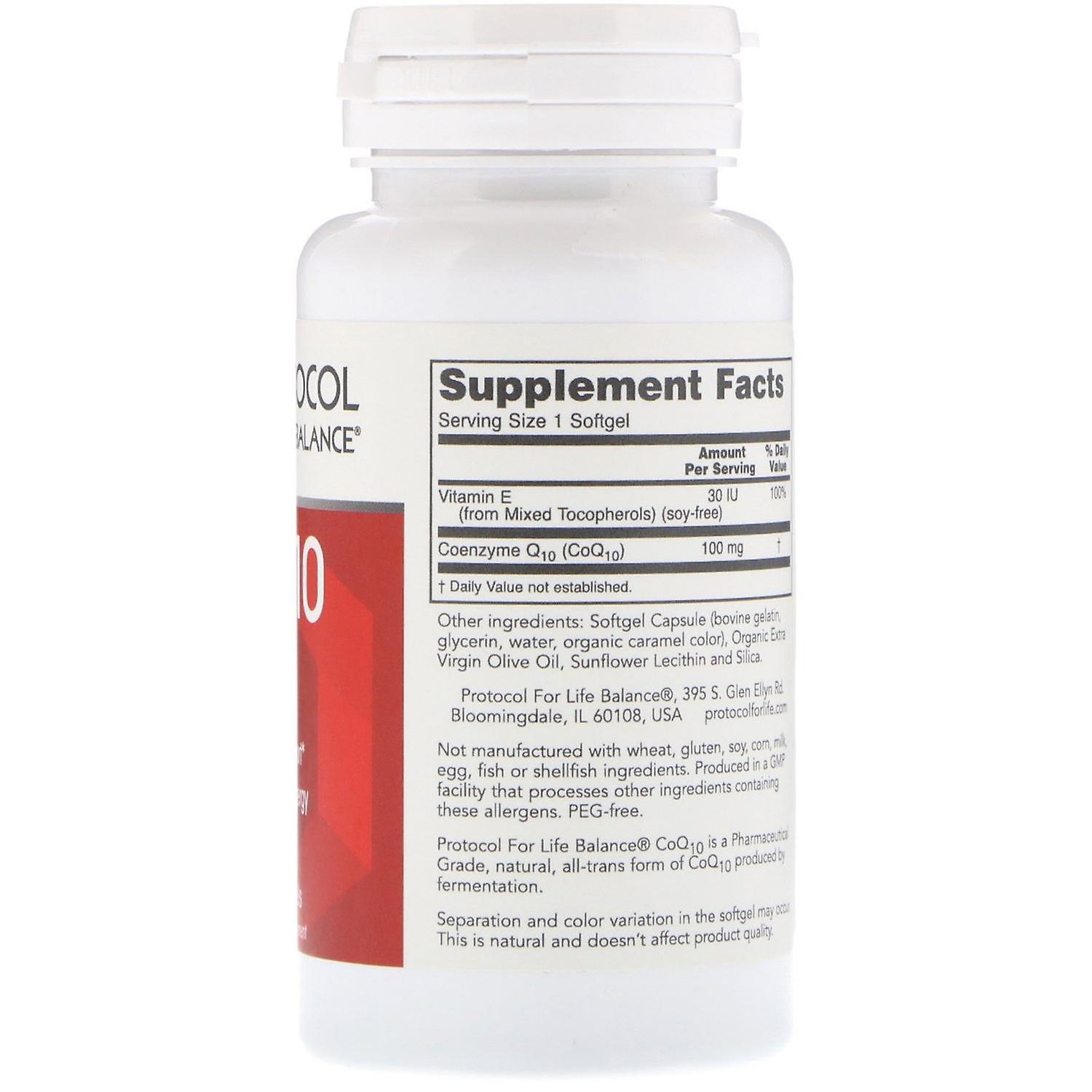 Protocol for Life Balance, CoQ10, 100 mg, 90 Softgels | Fruugo UK