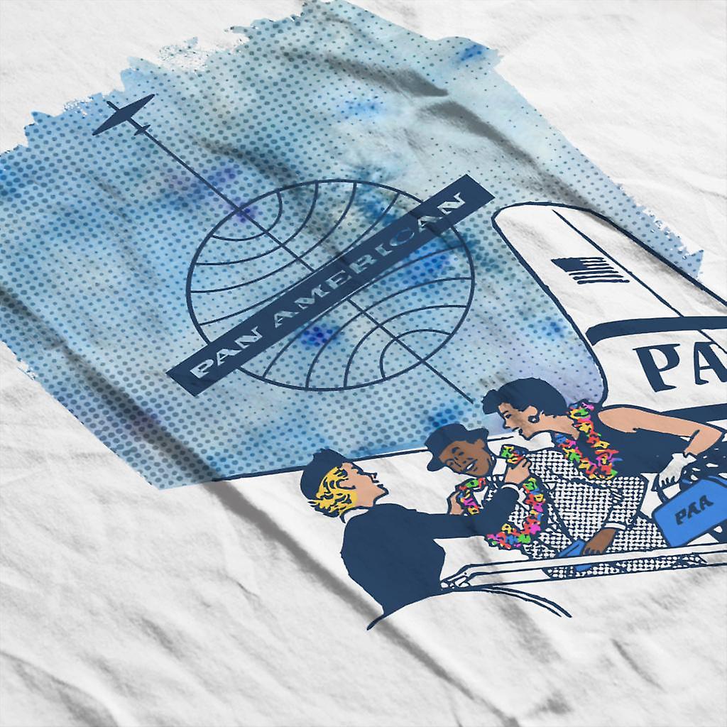 Pan Am Hostess Placing Rainbow Lei On Customer Kid's Hooded Sweatshirt ...