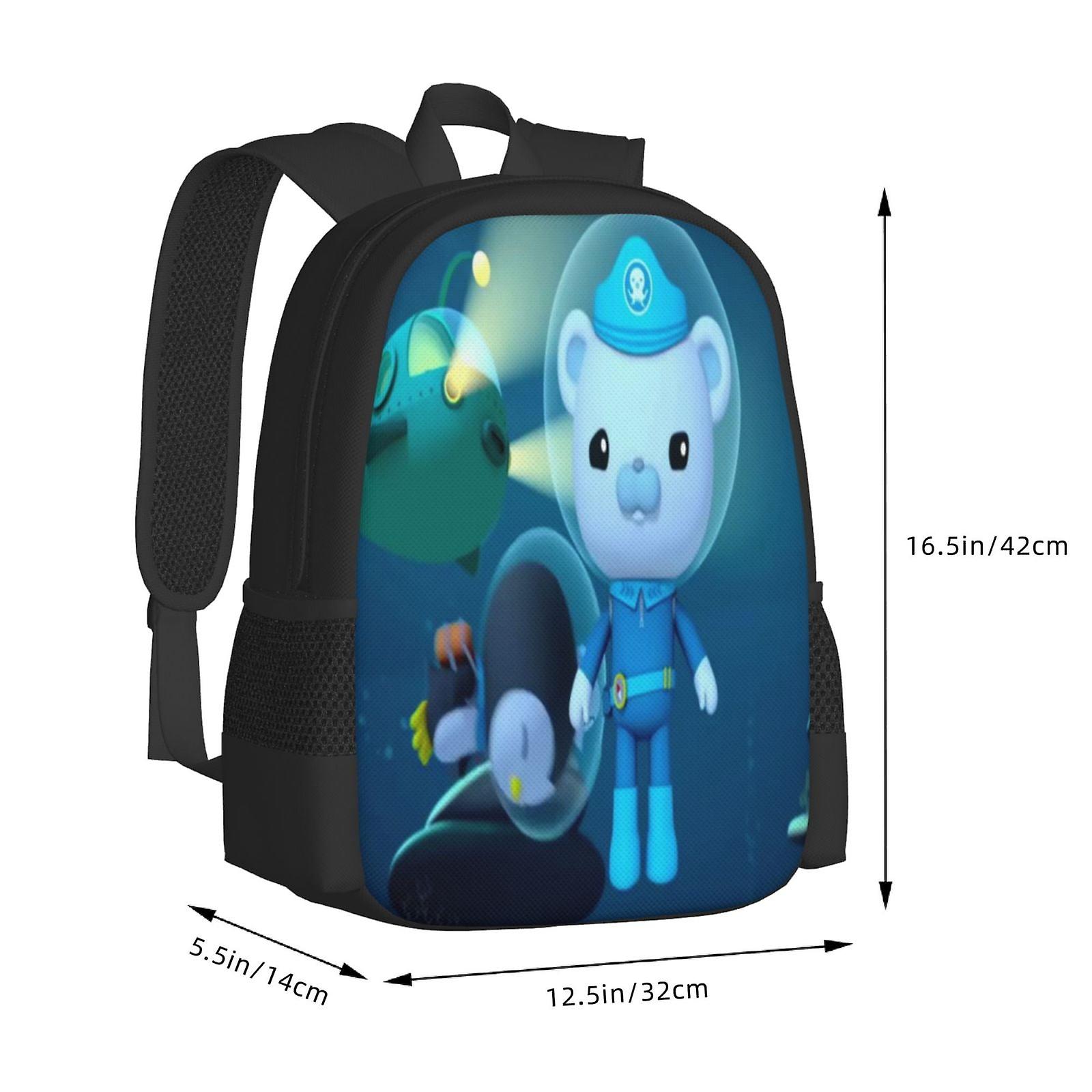 The Octonauts Cartoon Backpack Large Capacity Laptop Bag Lightweight ...