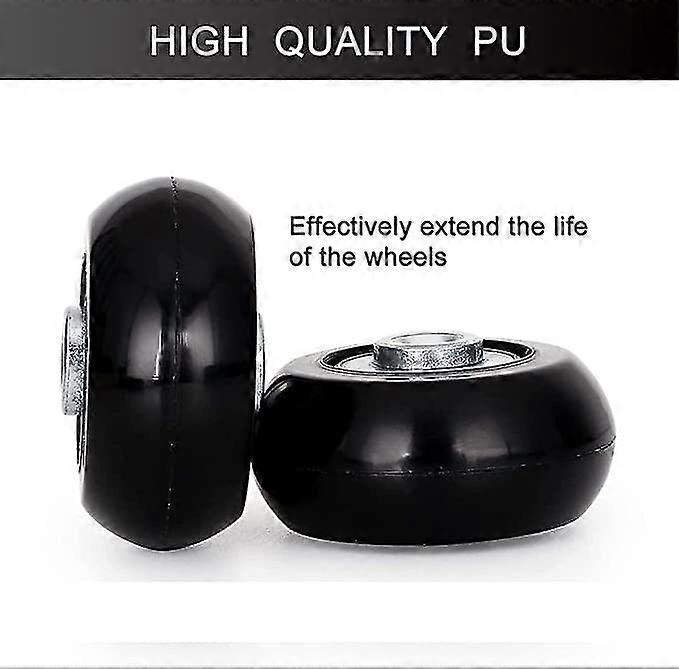 50mm Set Of 4 Luggage Suitcase Replacement Wheels Rubber Trolley Case ...