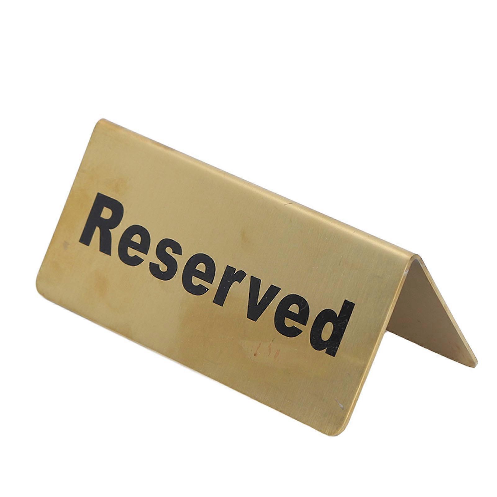 Metal Table Top Sign Strong Stainless Steel Double Sided Space Saving ...