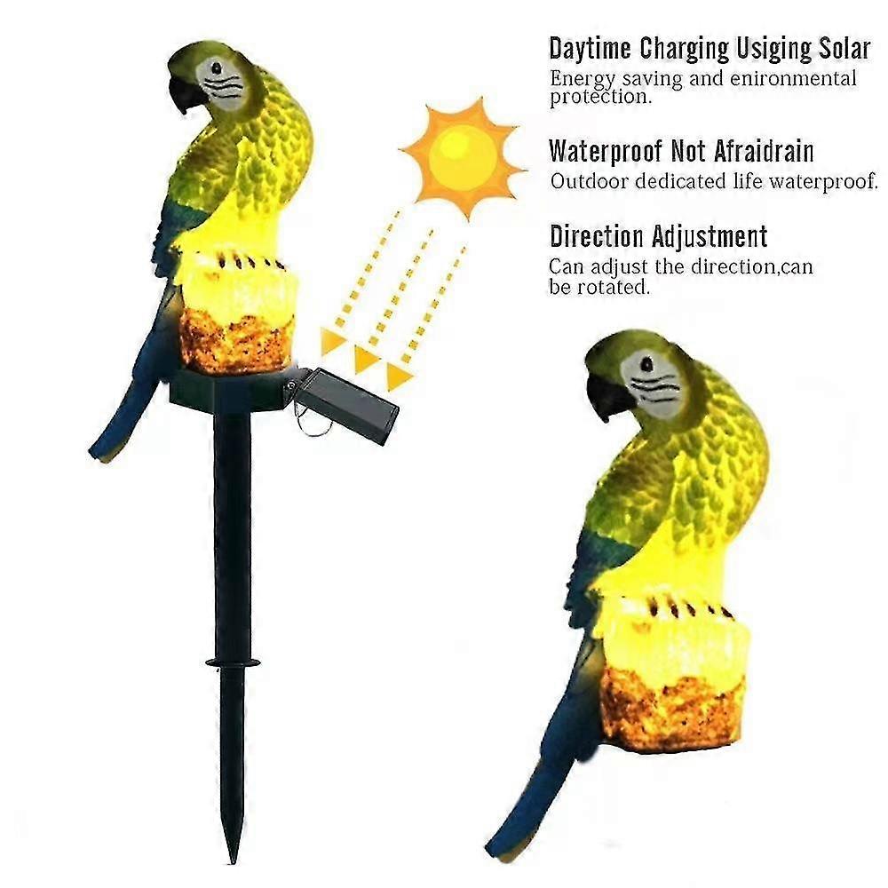 Solar Powered Led Parrot Lawn Light - 1 Pack Parrot Solar Lights ...
