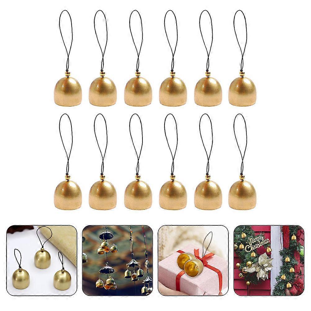 12pcs Christmas Craft Bell Vintage Small Bells Christmas Tree Festival ...