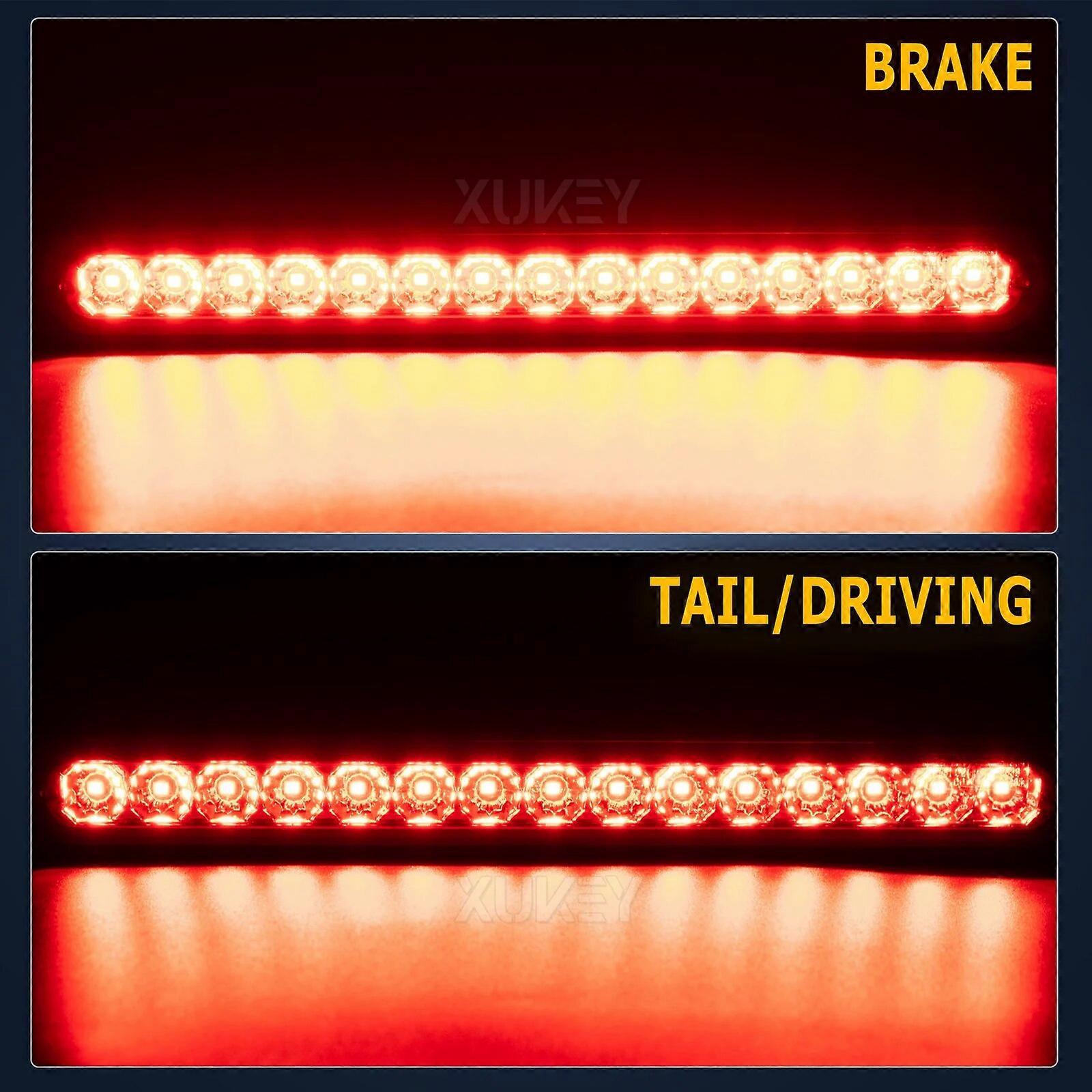 15LED Tail Light Strip Bar License Plate Strip Tail Brake Light Red ...