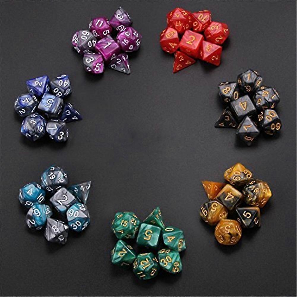 49 PCS Double-Colors Polyhedral Dice For Dungeons And Dragons Table ...