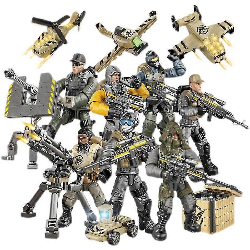 Military special force soldiers modern action figures with weapon ...