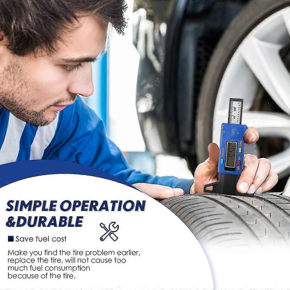 Tire Tread Depth Gauge Digital Tire Depth Gauge Lcd Display Tire Thread ...