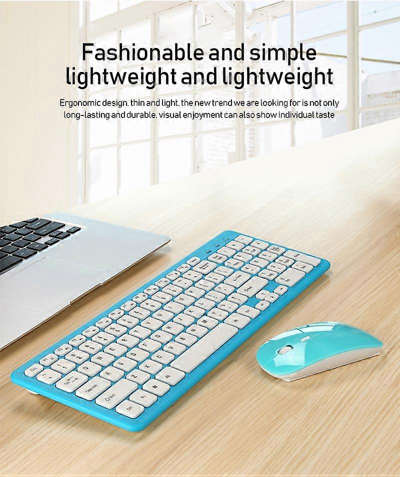 French Keyboard Wireless 2400DPI Mouse 2.4Ghz Ultra-Slim AZERTY ...