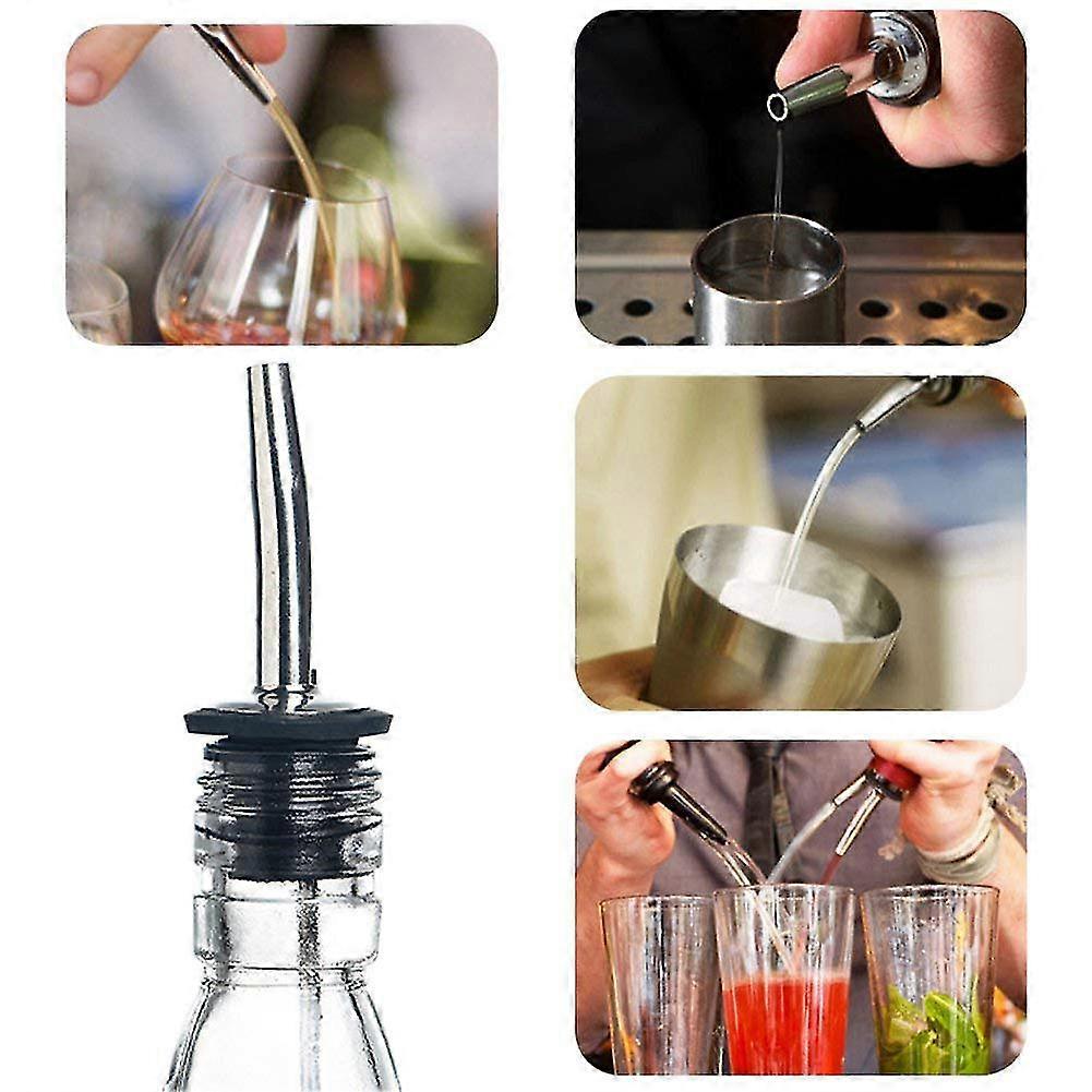 15 Pcs Stainless Steel Liquor Bottle Speed Pourers Tapered Spout With ...