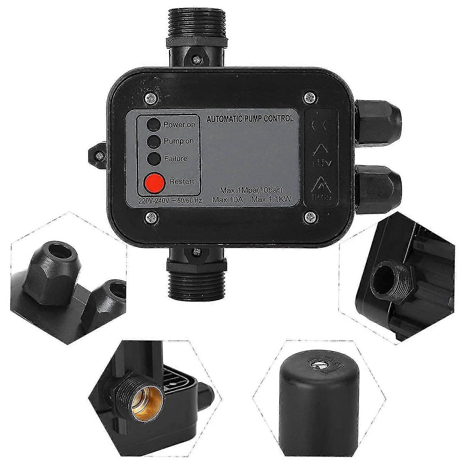 Pump Controller Water, 220v Black Self-priming Water Pump Pressure Switch Automatic Water ...