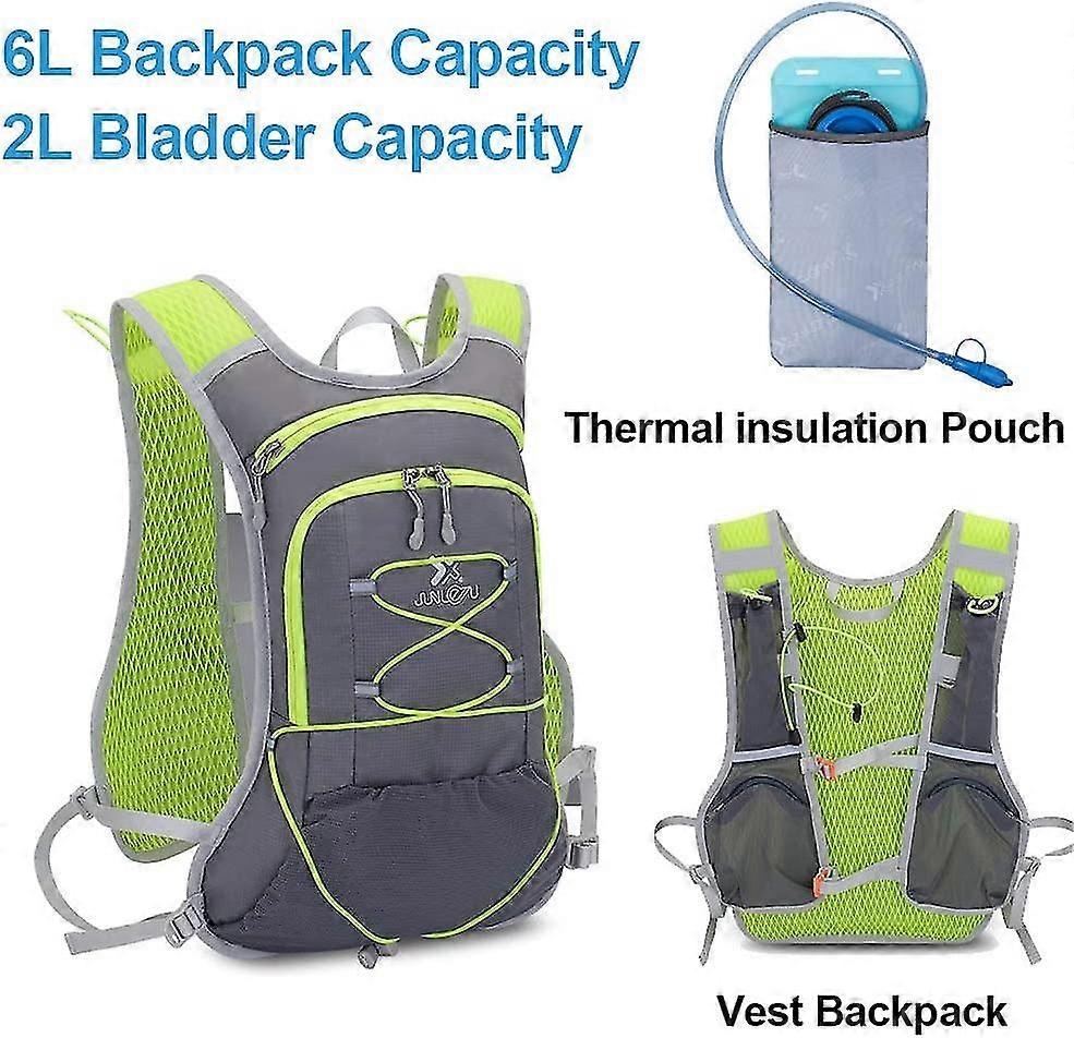 Hydration Pack With Water Bladder (2l Reservoir) 6l Lightweight Running ...