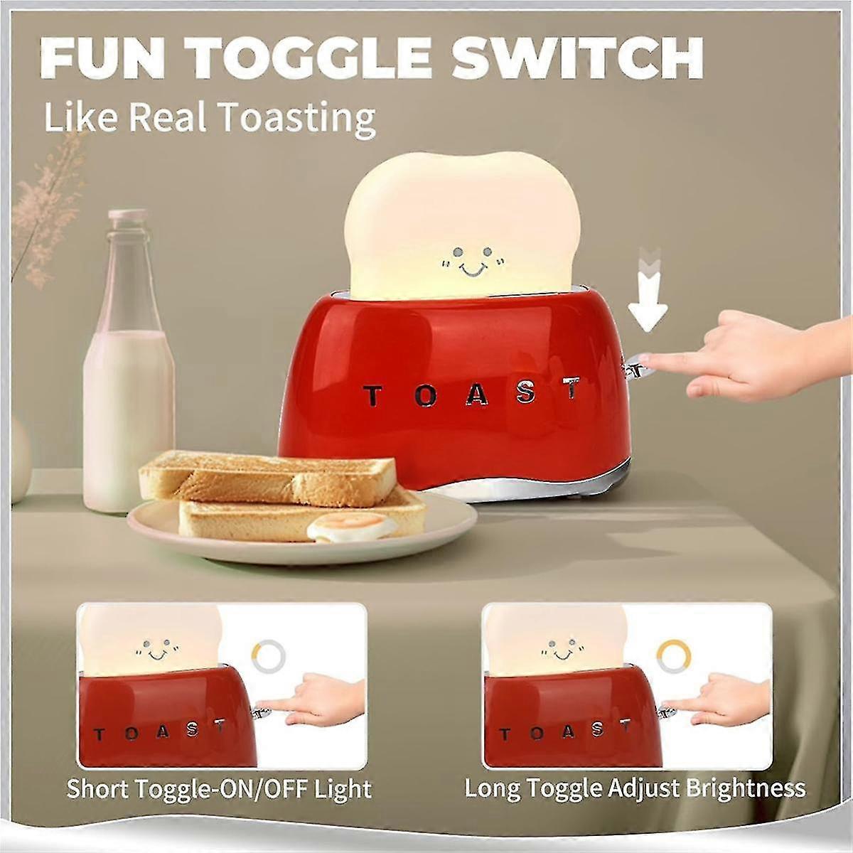 Retro Decor Toaster Lamp,Retro Toaster Shape Desk Decoration Gifts for ...