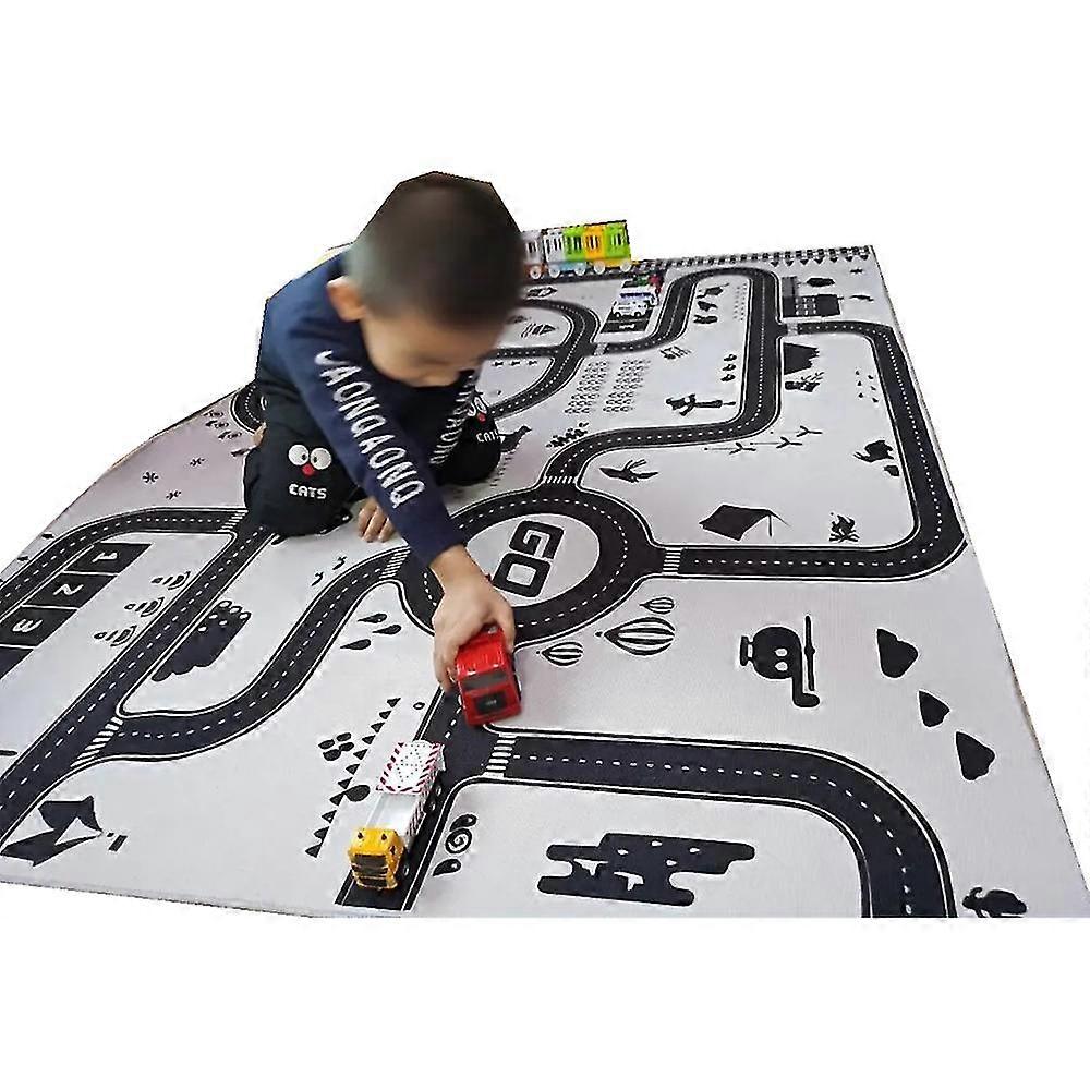 Children Crawling Play Rugs And Mats With Car Track Design For Boys ...