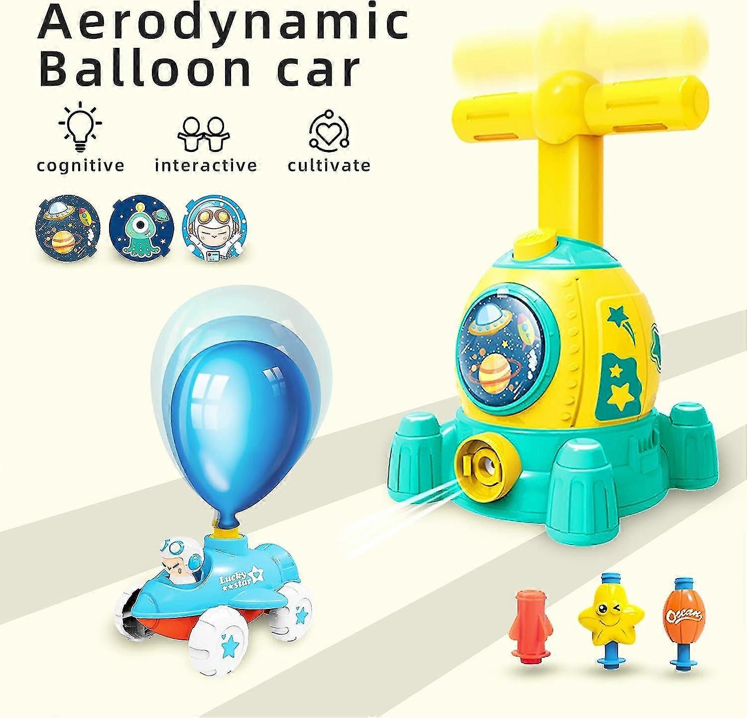 Balloon Powered Car,balloon Launcher Car Toy Set With 12 Pcs Balloons ...