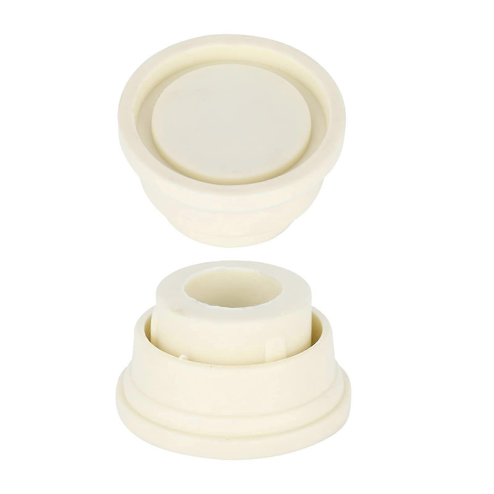 2 Pieces Pool Ladder Buffer Inground Pool Ladder End Caps White Rubber ...