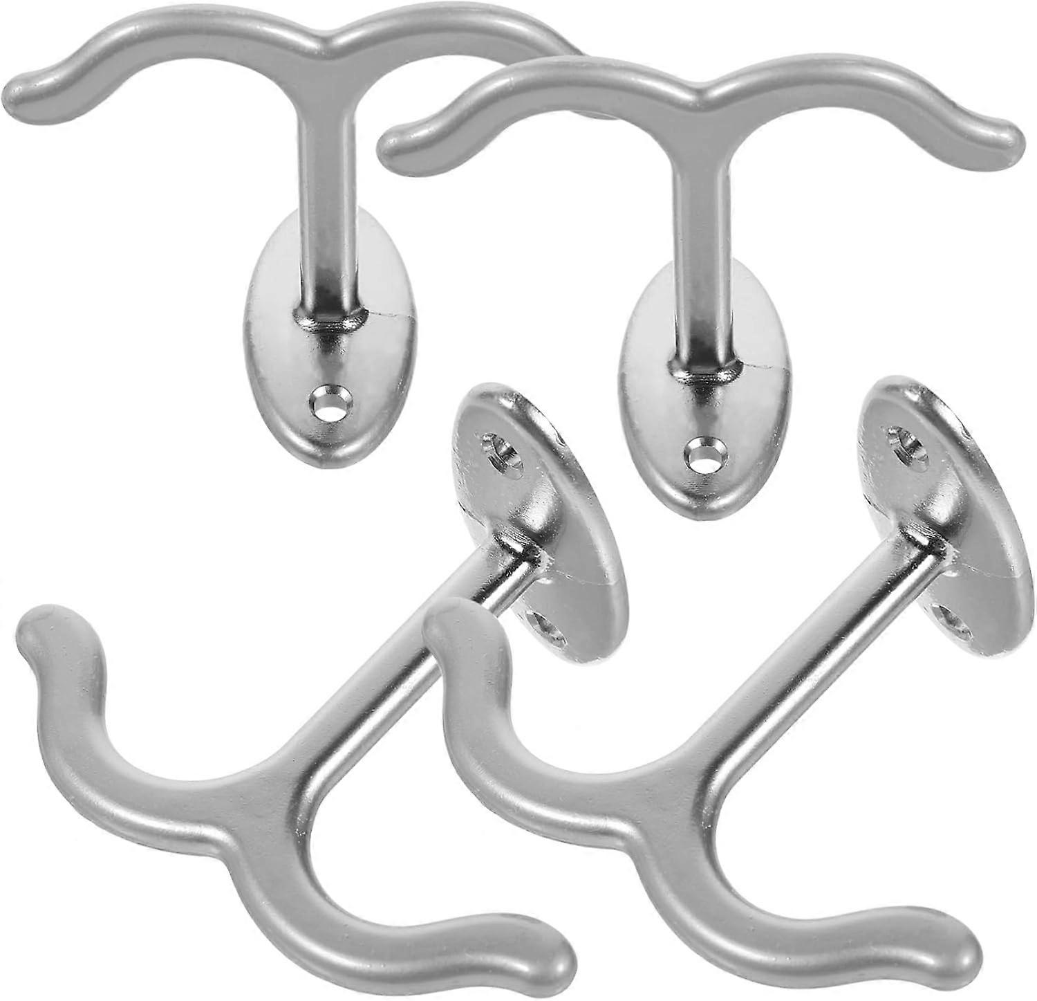 8Pcs Ceiling Double Claw Hook Coat Rack Cup Hooks Under Cabinet Clothes ...