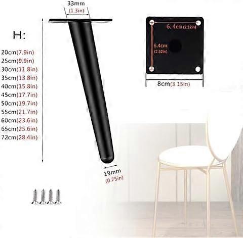 Adjustable Metal Furniture Legs Set of 4 Replacement Table Legs for ...