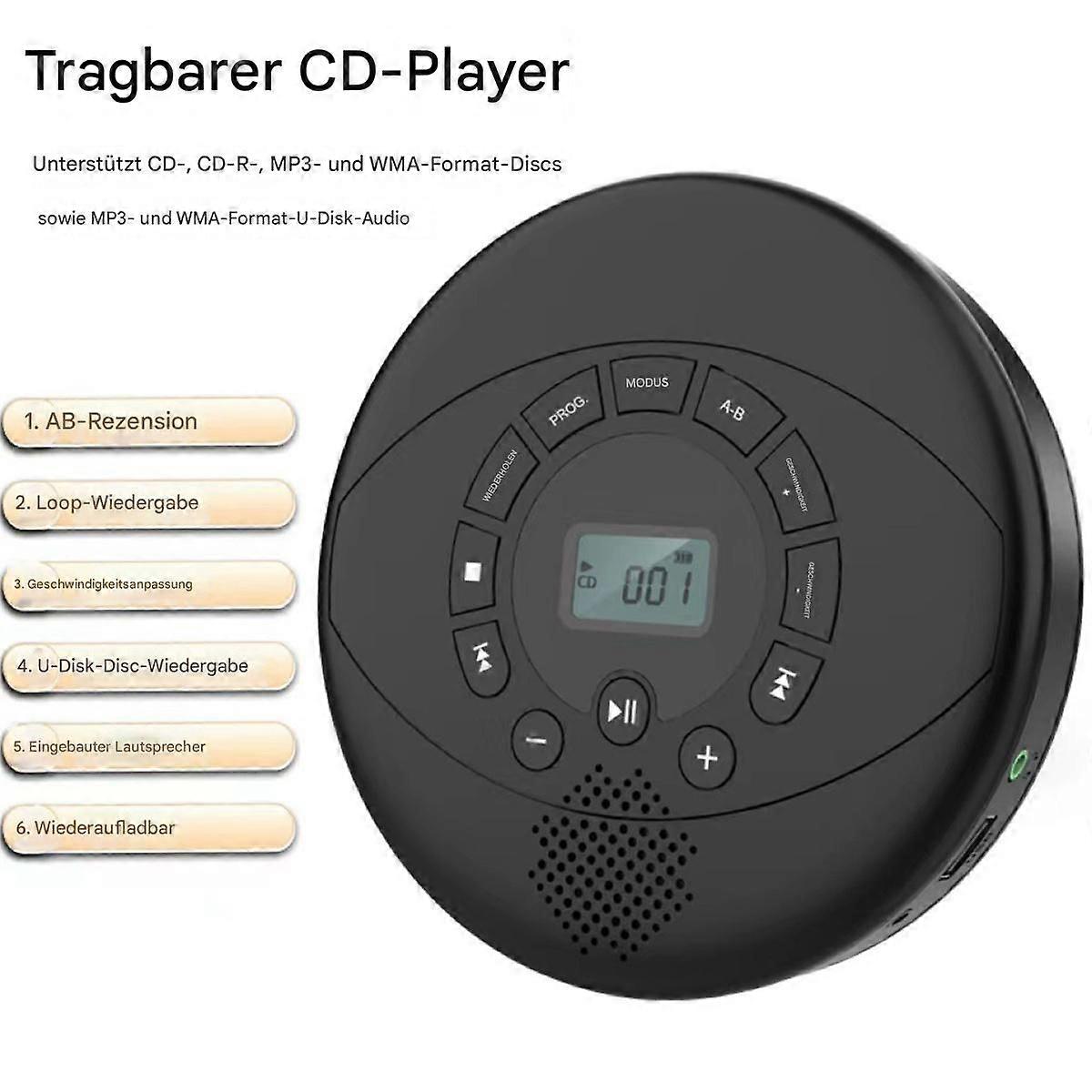 Cross-border cd player portable cd walkman english repeater mp3 music ...