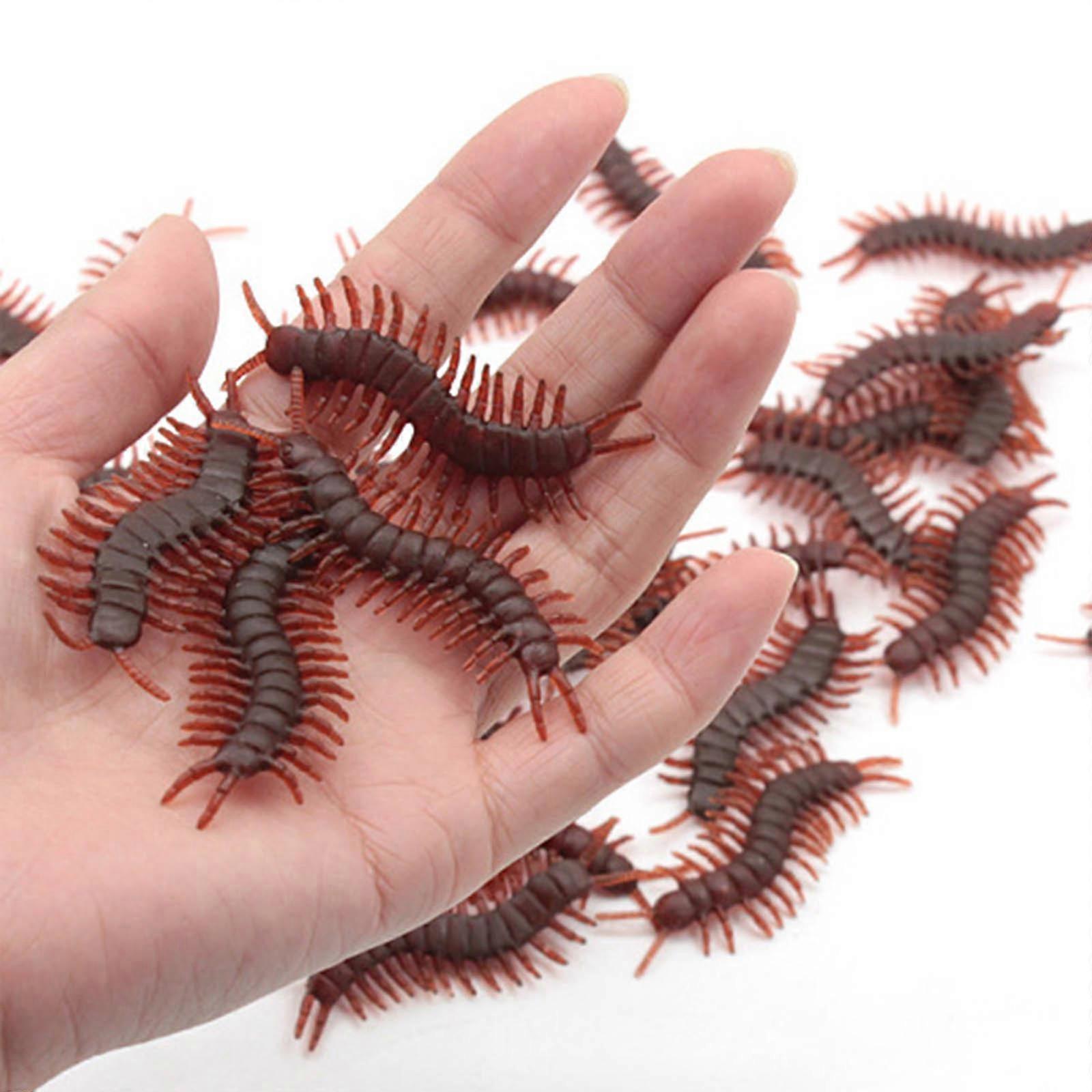 10Pack Imitation Insects Fake Centipede Toys Realistic Bugs Prank Joke ...