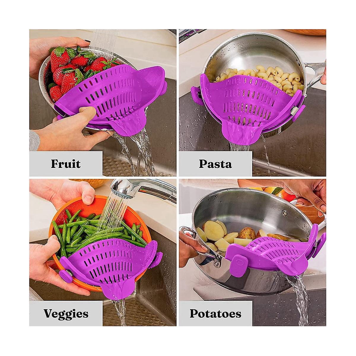 Kitchen Wide Mouth Water Filter Pot Side Drain Stop Pan And Pasta ...