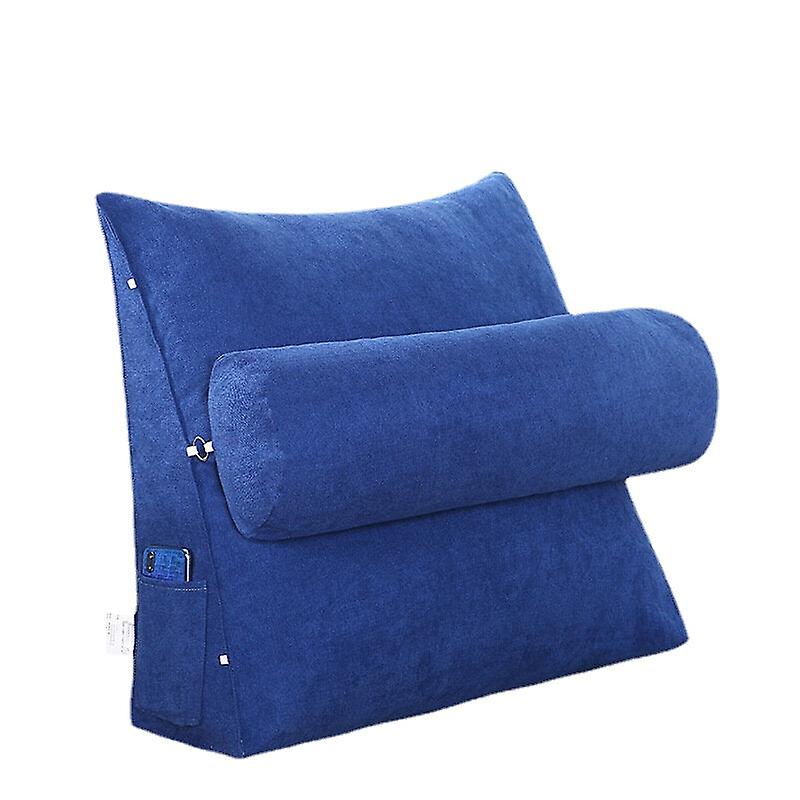 Triangular Backrest Cushion - Cotton Linen Chair, Sofa, Bed Rest Pillow ...