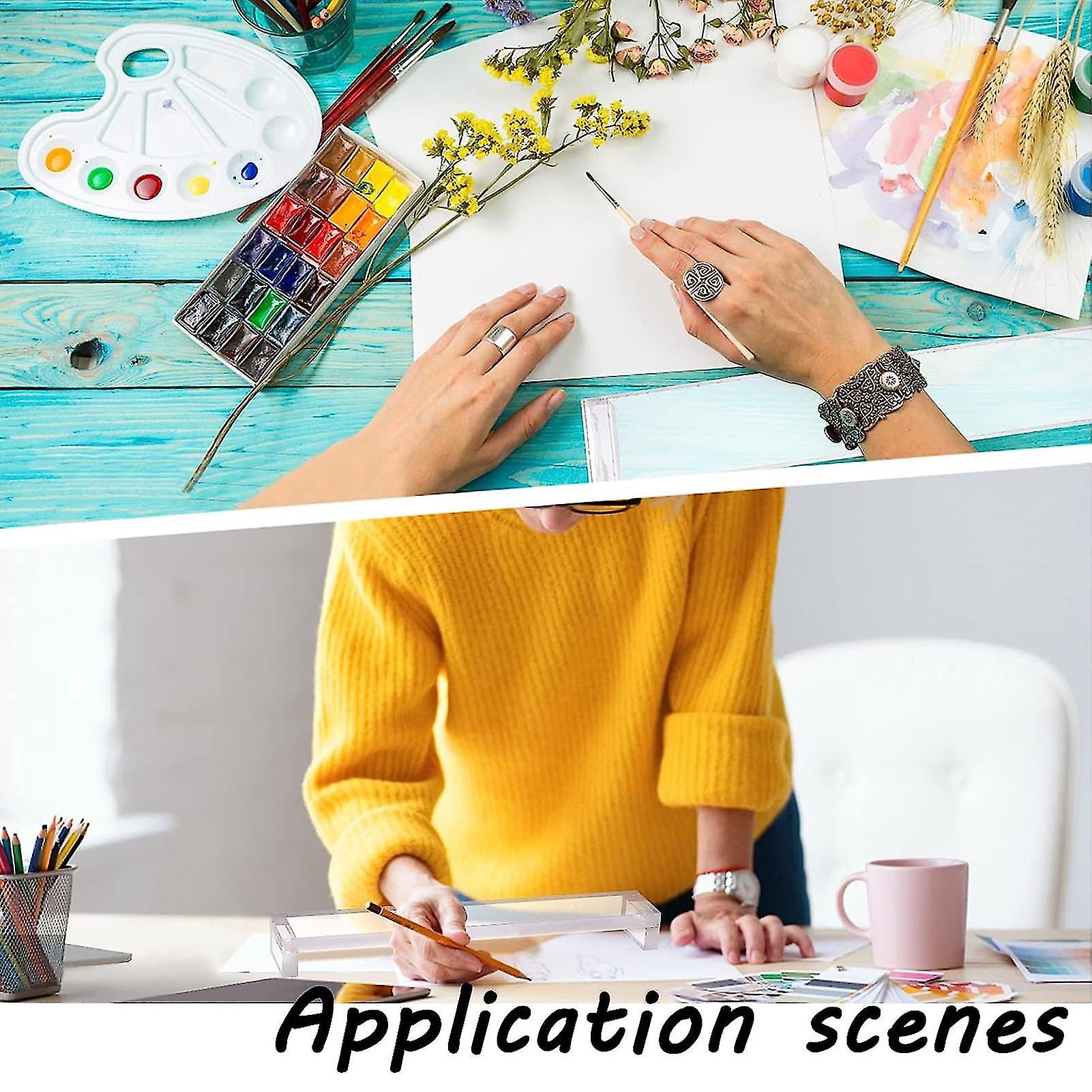 Artist Leaning Bridge Clear Acrylic Wrist Rest Transparent Art Drawing ...