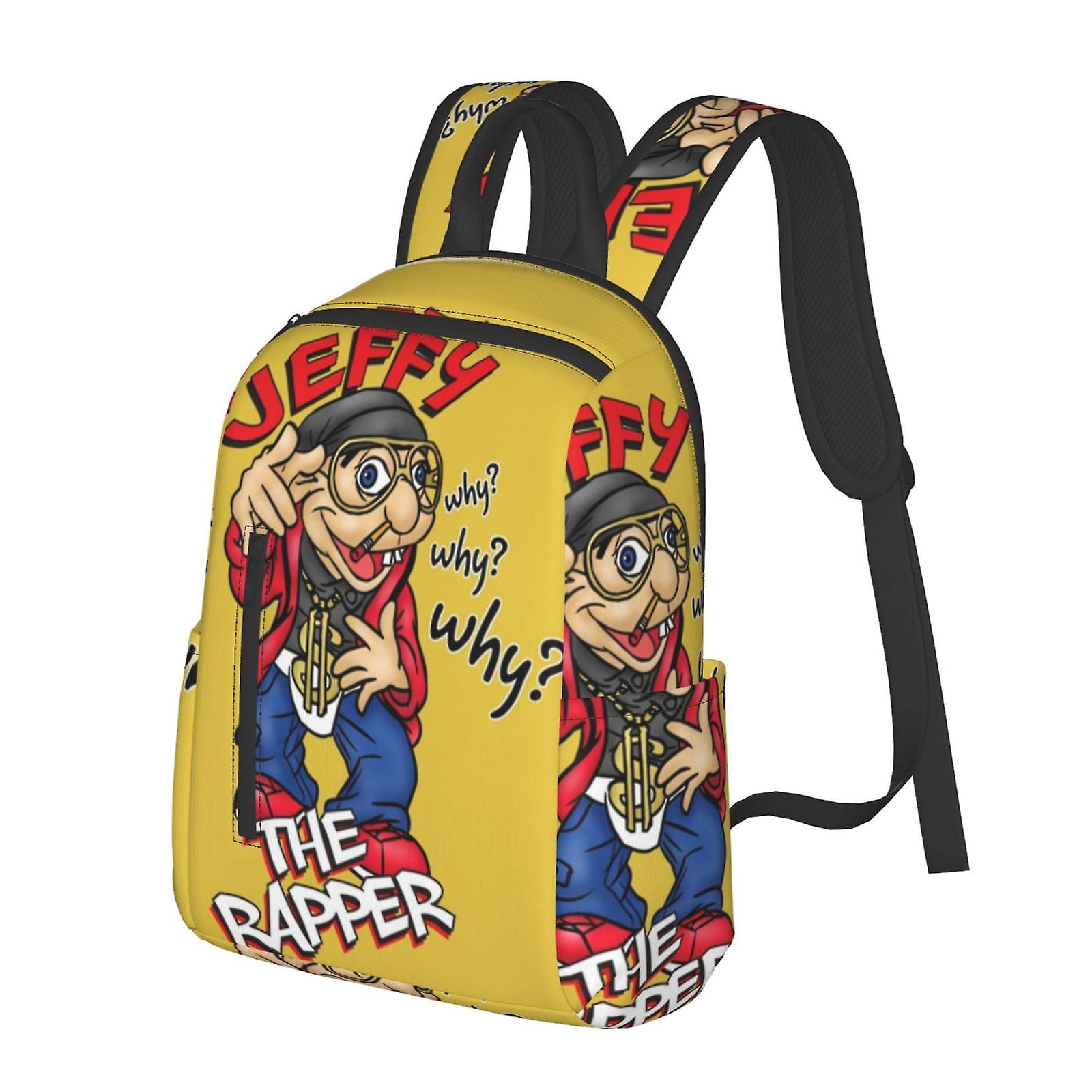 Rapper Jeffy Puppet Lightweight Backpack Student Bookbag School Bag ...