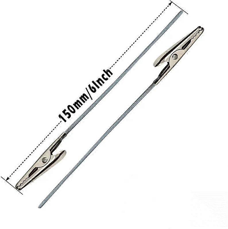 Set of 50 Metal Wire Alligator Clamp Long-tailed Alligator Iron Clip ...