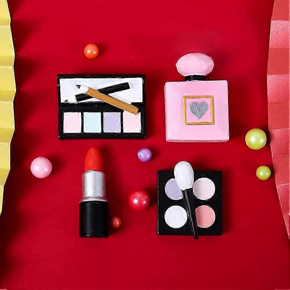 Makeup Cake Topper 4 Pack, Resin S Perfume Bottle B Makeup Cake Rats ...