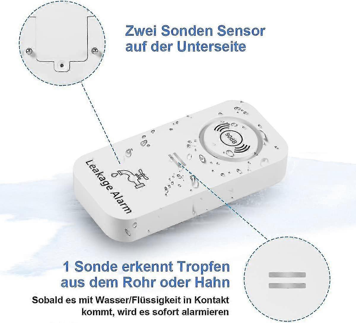 Water Detector Water Detector Leak And Drip Alarm 90db Siren Wireless ...