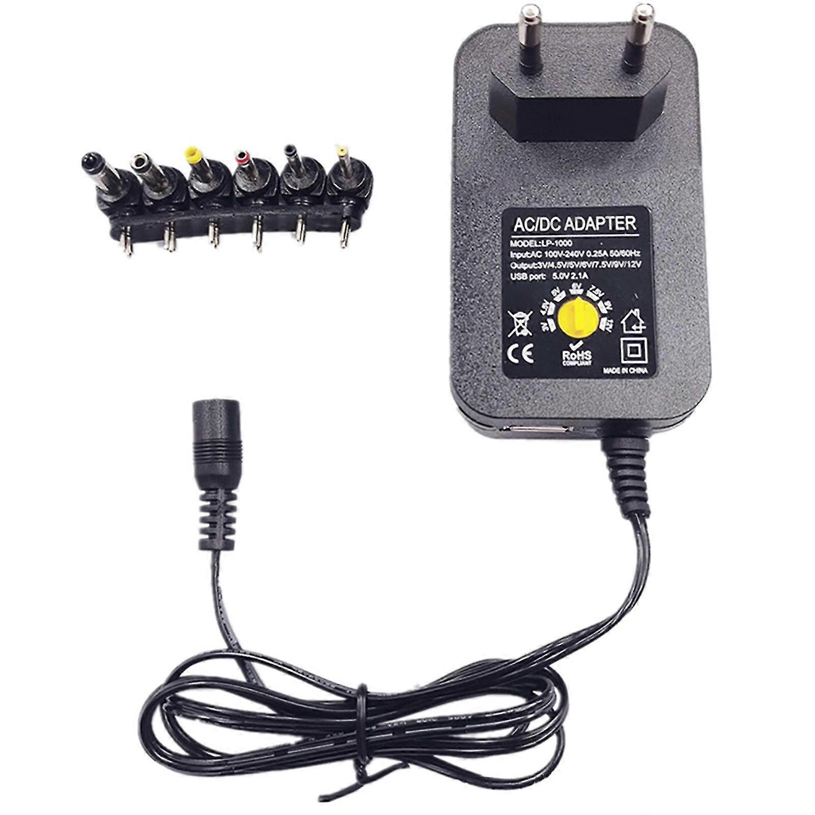 Home Supply 3v 4.5v 5v 6v 7.5v 9v 12v 30w Ac Dc 2a Power Adapter Wall ...