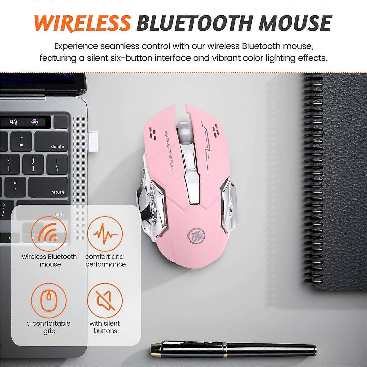Silent Wireless Mouse USB Rechargeable Gaming Computer Rechargeable ...
