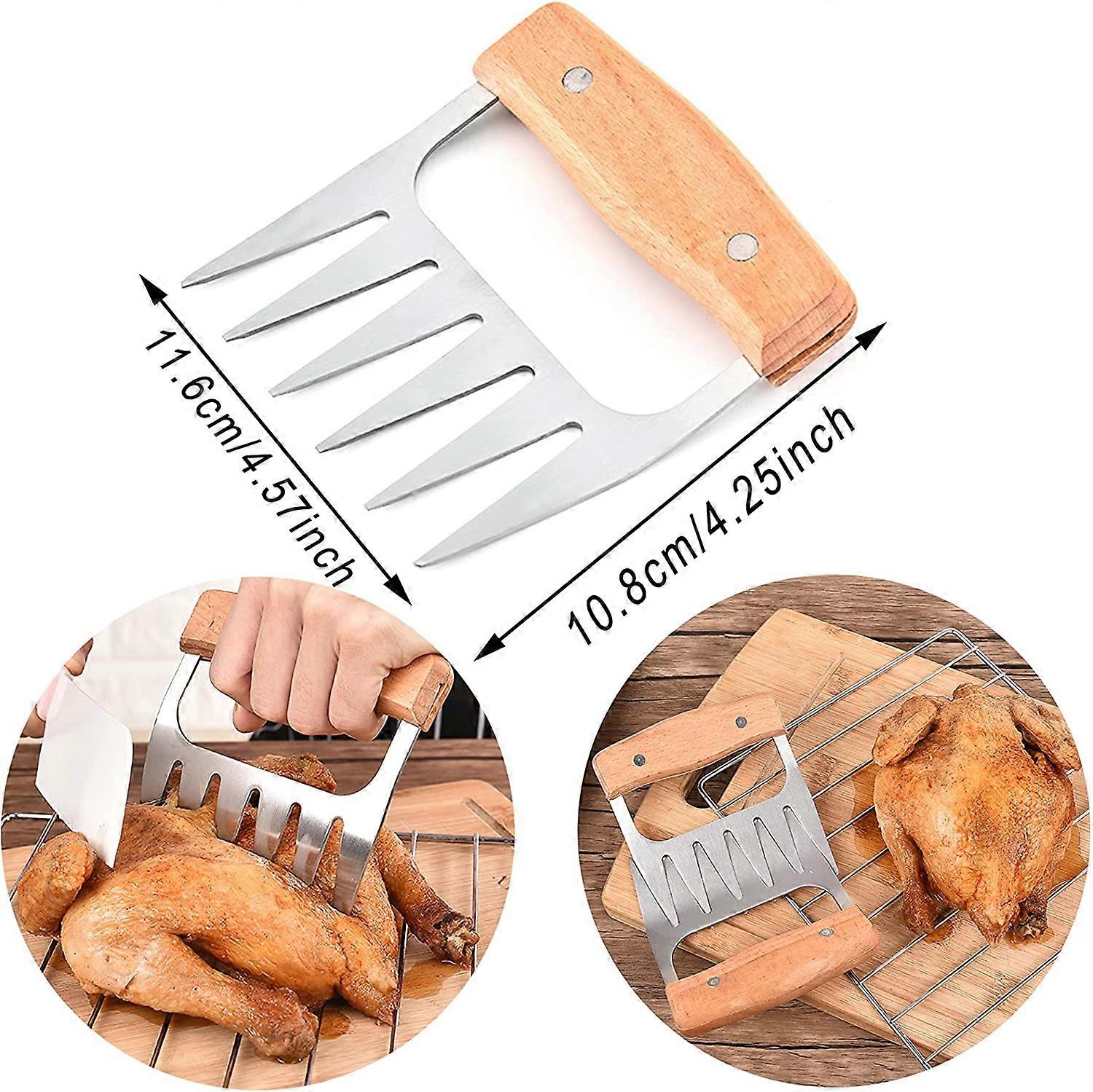 Stainless Steel BBQ Claw Shredding Meat Bear Claws Stainless Steel Meat ...