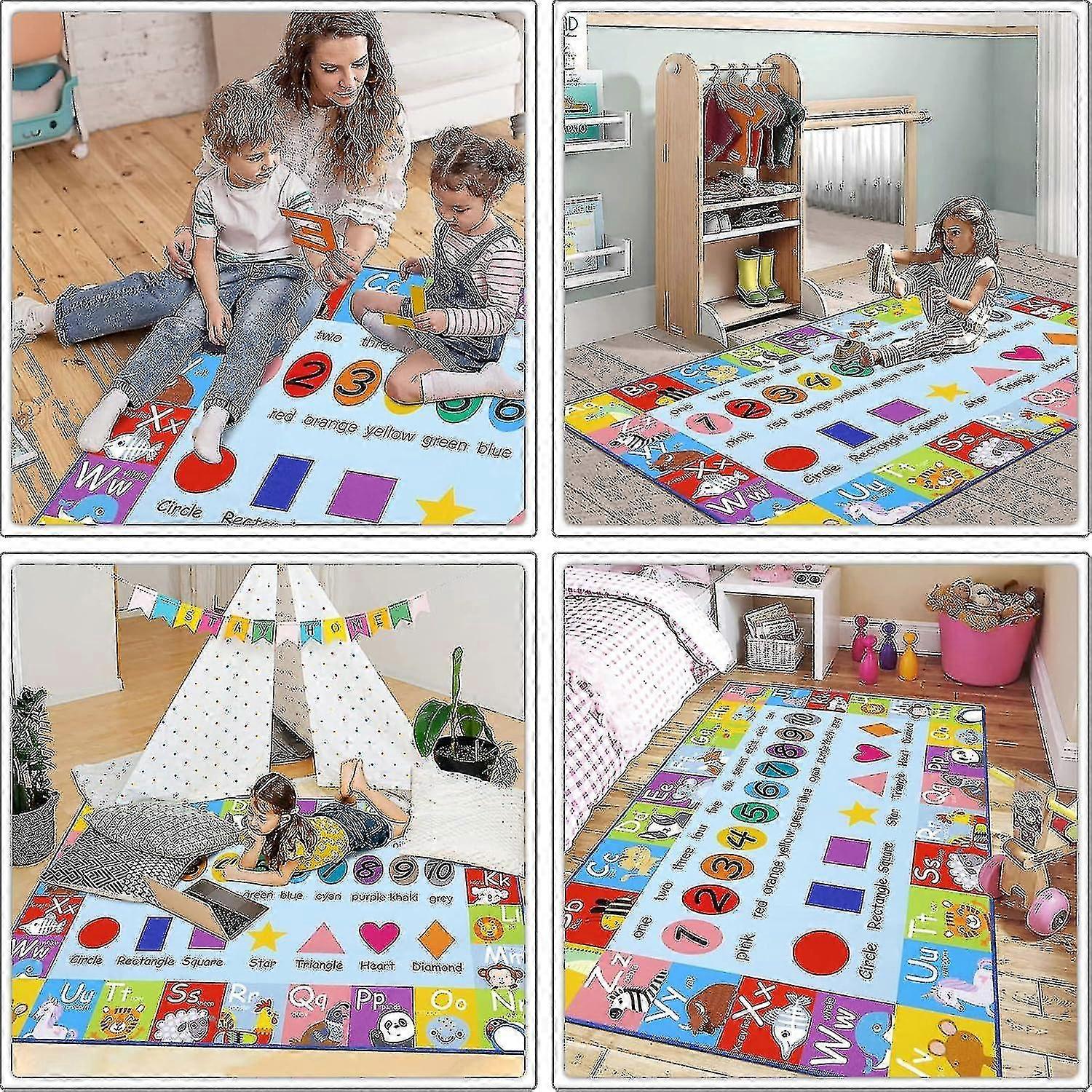 Kids Play Rug Mat Extra Large Playtime Abc Alphabet, Numbers,learning ...