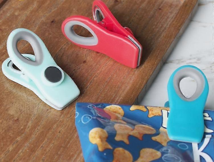 3 Pcs Chip Bag Clips, Kitchen Clips, Magnetic Chip Clips for Bags, Food ...