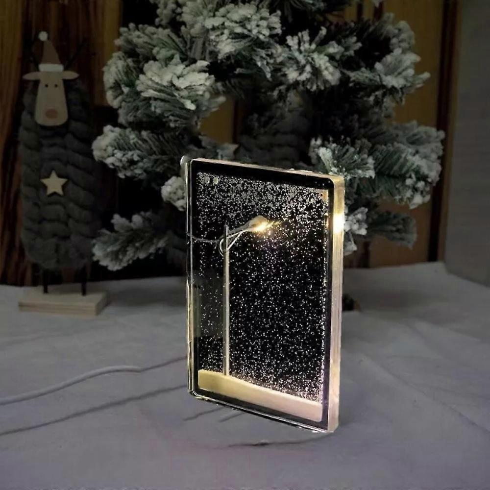 Snowy Lamp, Snow Scenery Night Light, New Christmas Lights Handmade DIY ...