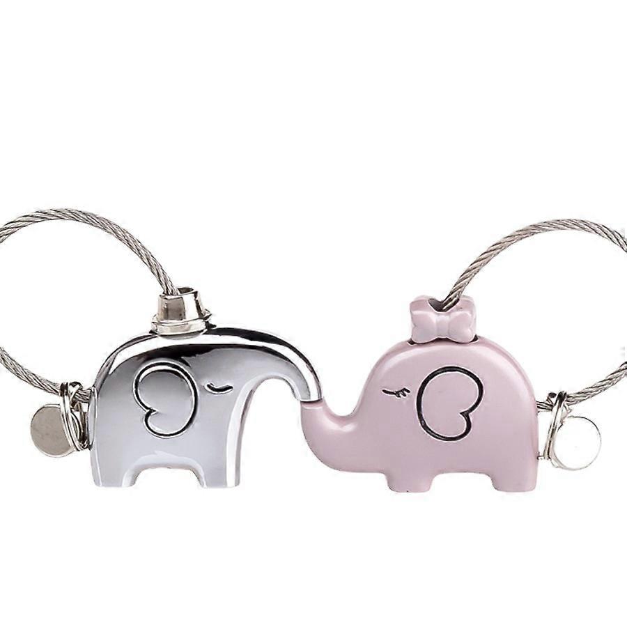 Elephant Keychain Vorcool 2pcs Lovely Elephant Key Ring Creative ...