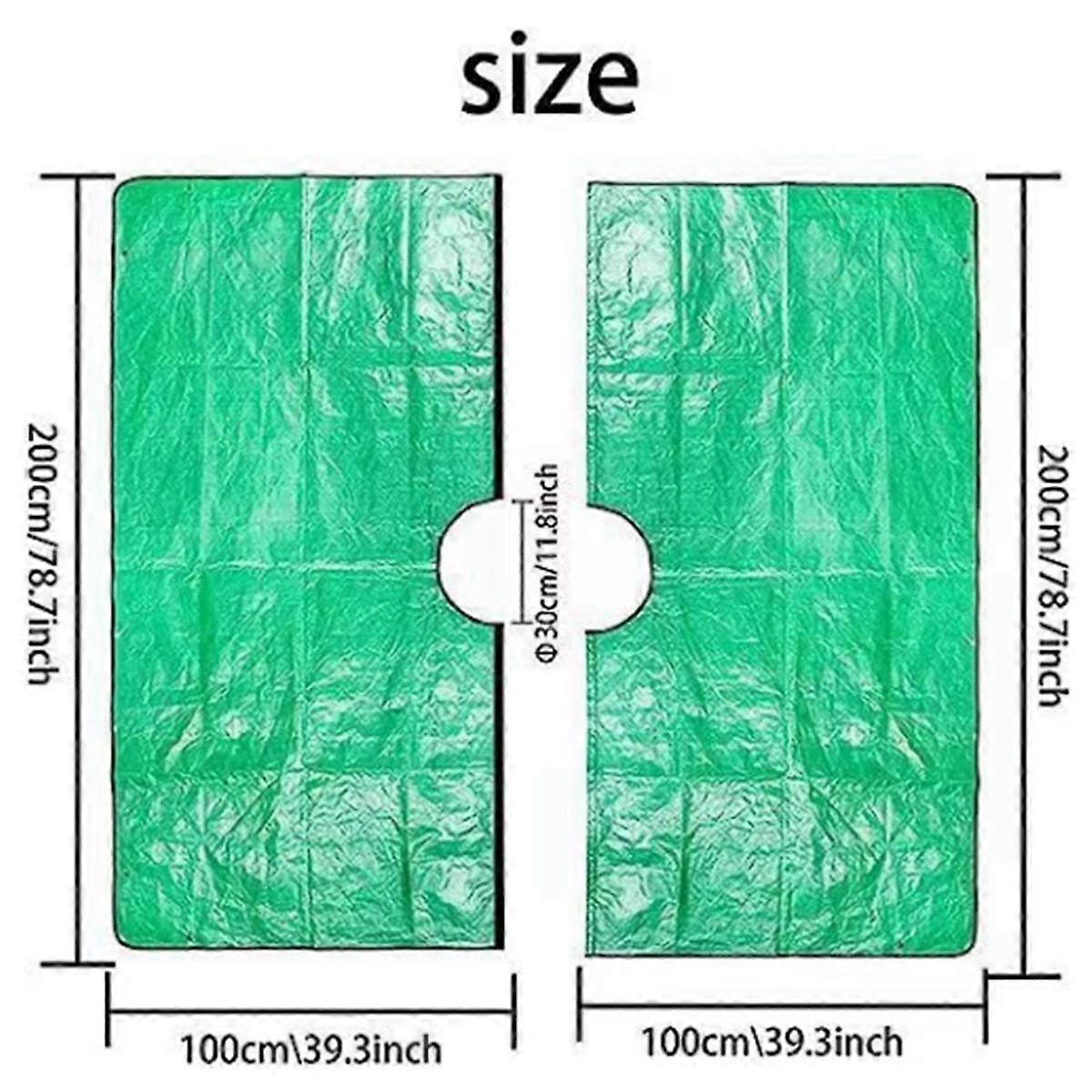 Garden Tree Pruning Waterproof Tarp with 12 Inch Hole for Tree and ...