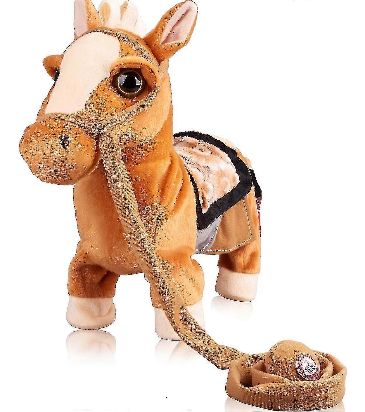 Interactive Walking Pony Toy Musical Singing Dancing Plush Horse Walk ...