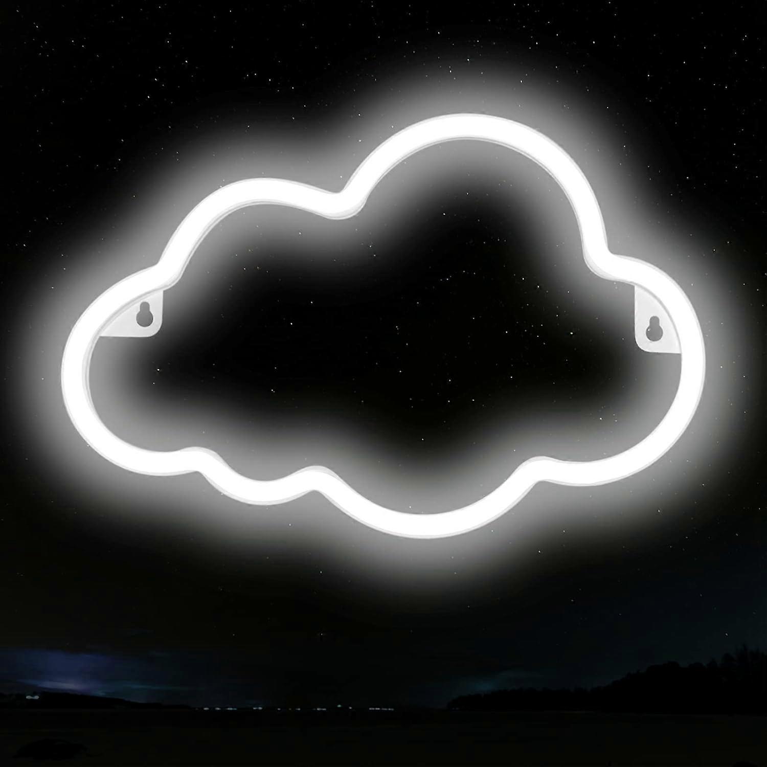 Cloud Neon Sign, LED Cloud Neon Signs for Wall Decor, Battery or USB ...