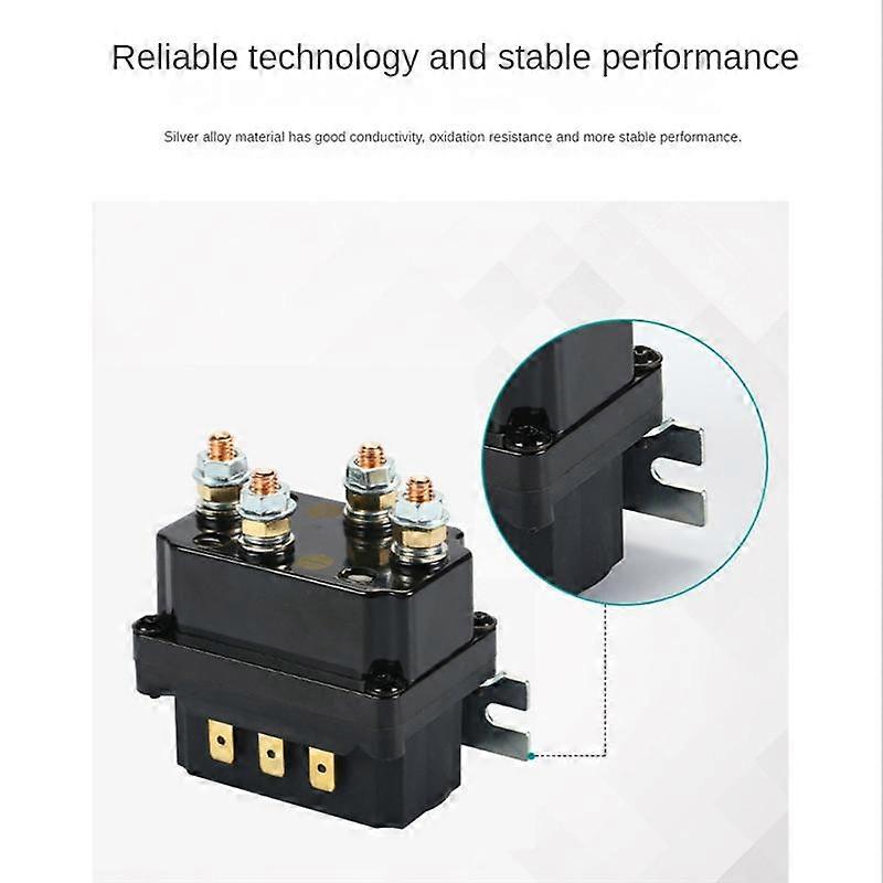 12V Winch Rocker Switch Thumb 250A Solenoid Relay Contactor Winches for ...