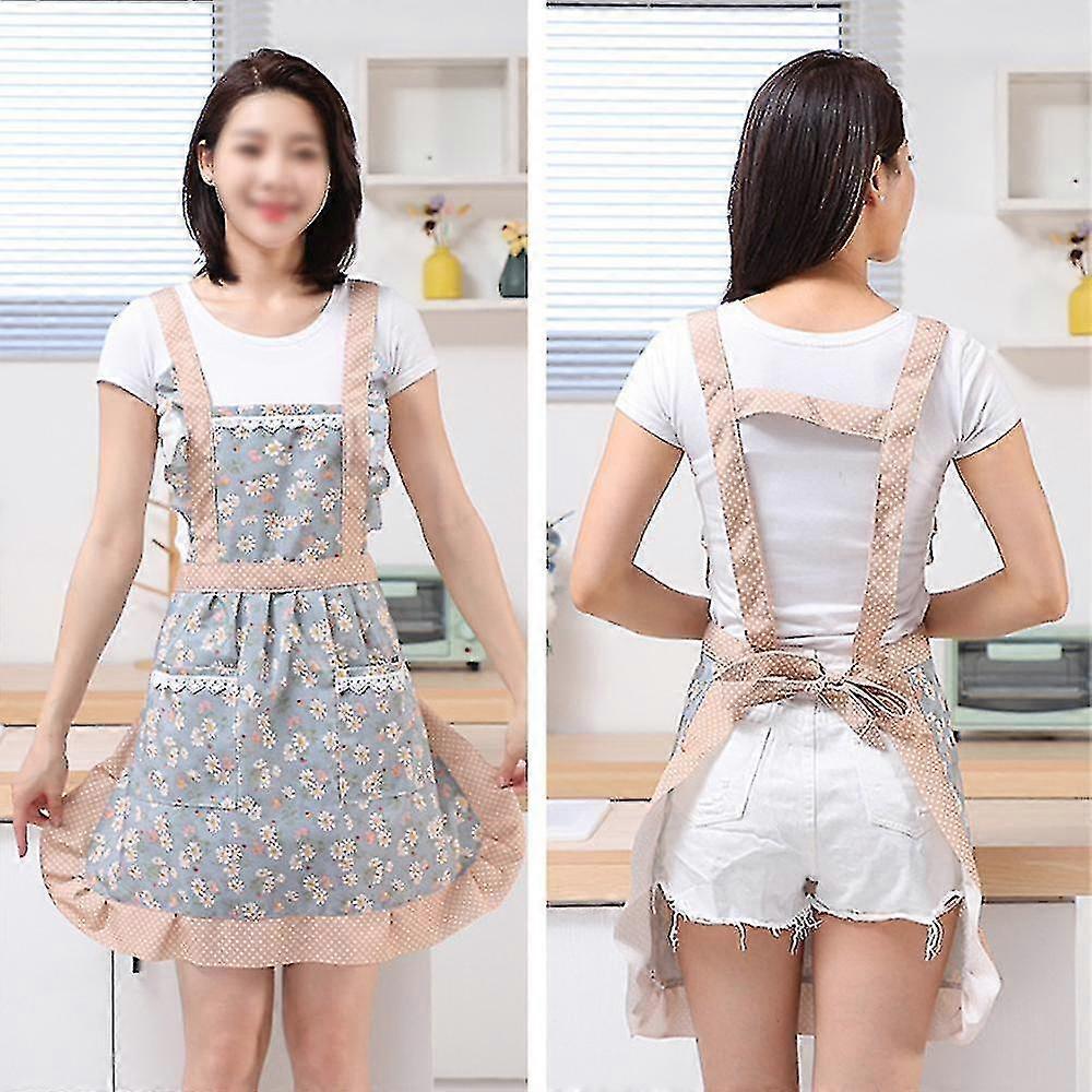 Cooking Apron For Women With Pockets, Layered Bib Apron For Cooking ...
