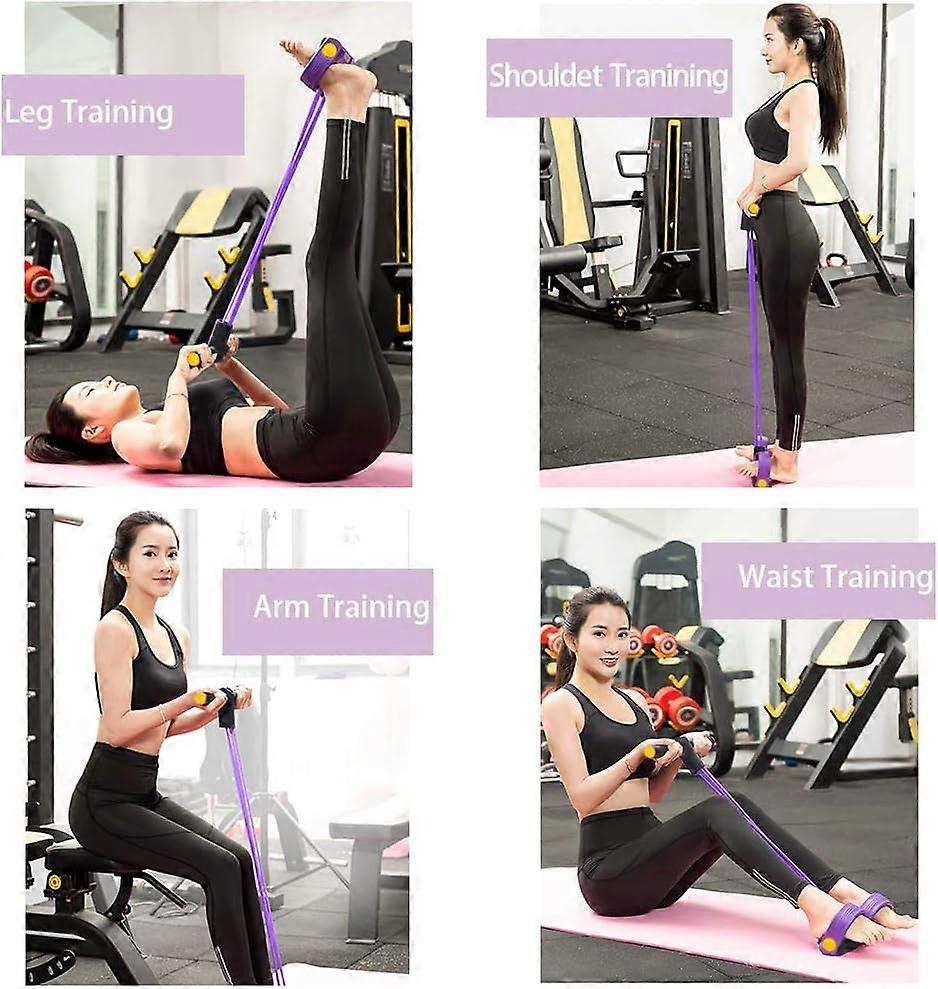 Multifunction Tension Rope, 4-Tube Elastic Yoga Pedal Puller Resistance ...